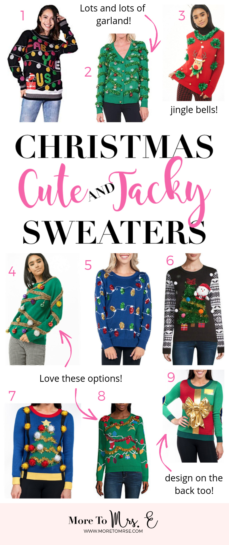 Cute Tacky Christmas Sweater: Spreading Holiday Cheer | More to Mrs. E