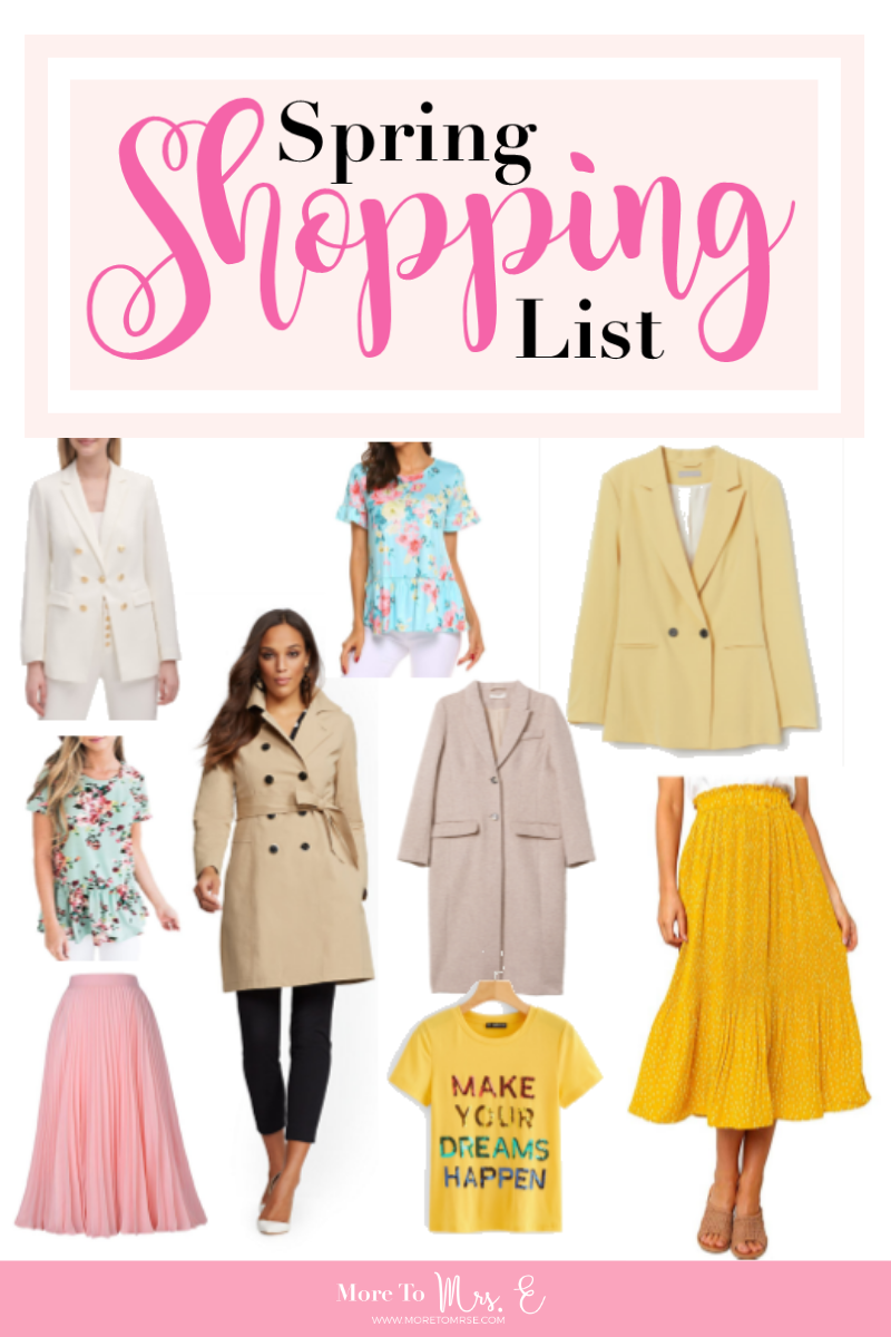 Shopping List for Spring | More to Mrs. E